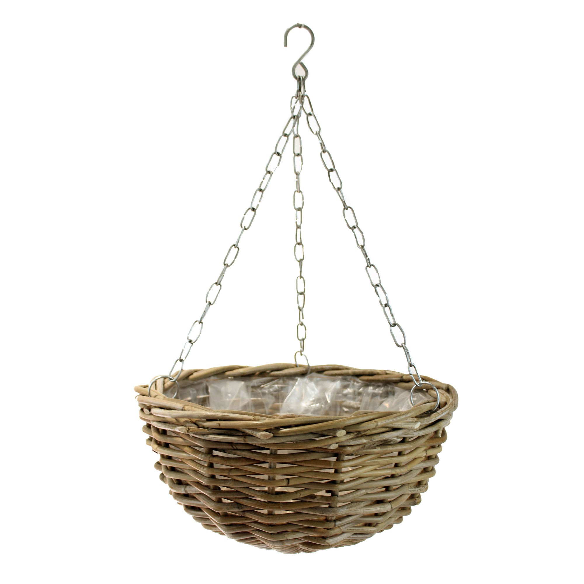 Buy Rattan hanging basket round grey - Indoor and outdoor pot | Bakker.com