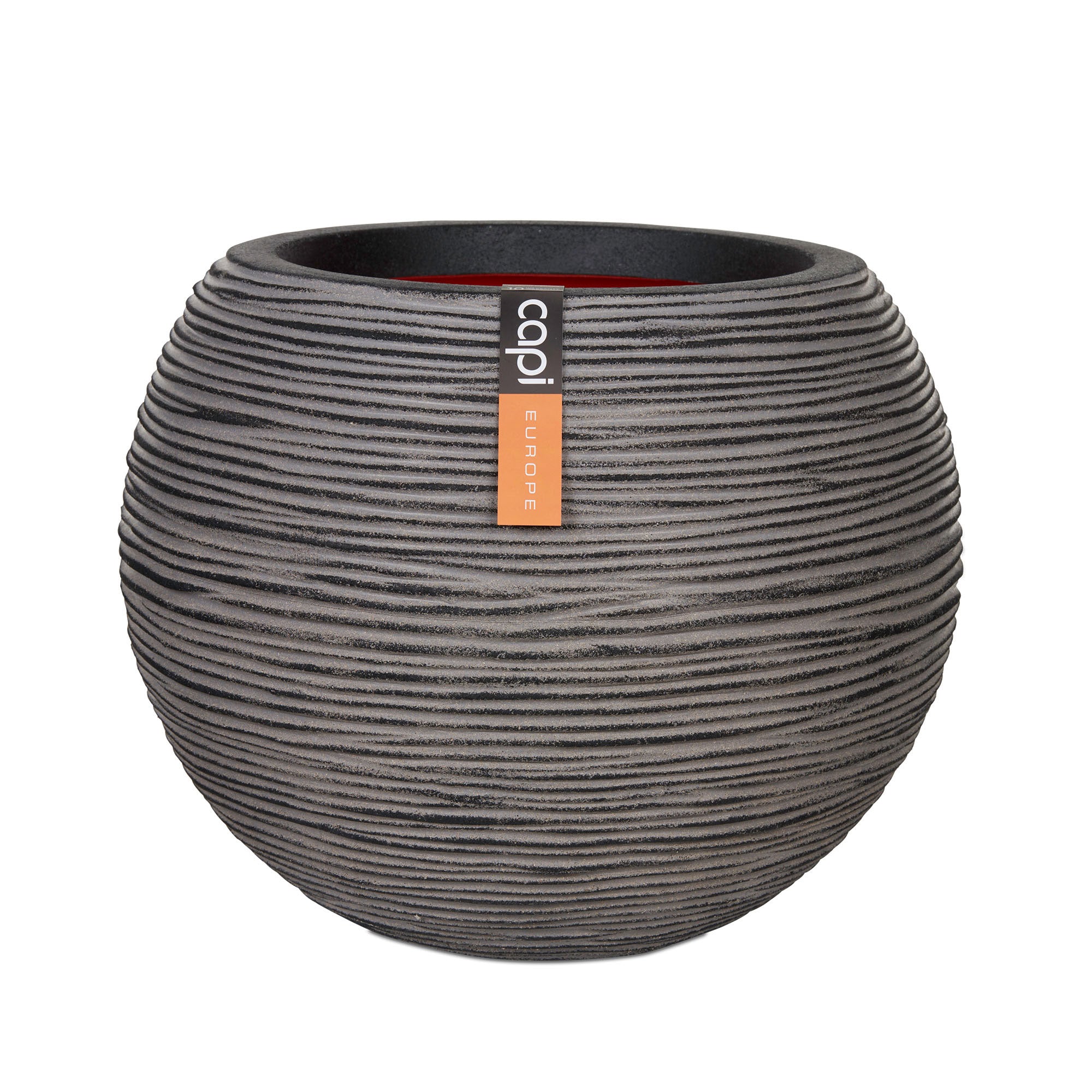 Buy Capi vase Nature rib Bulb anthracite - Indoor and outdoor pot ...