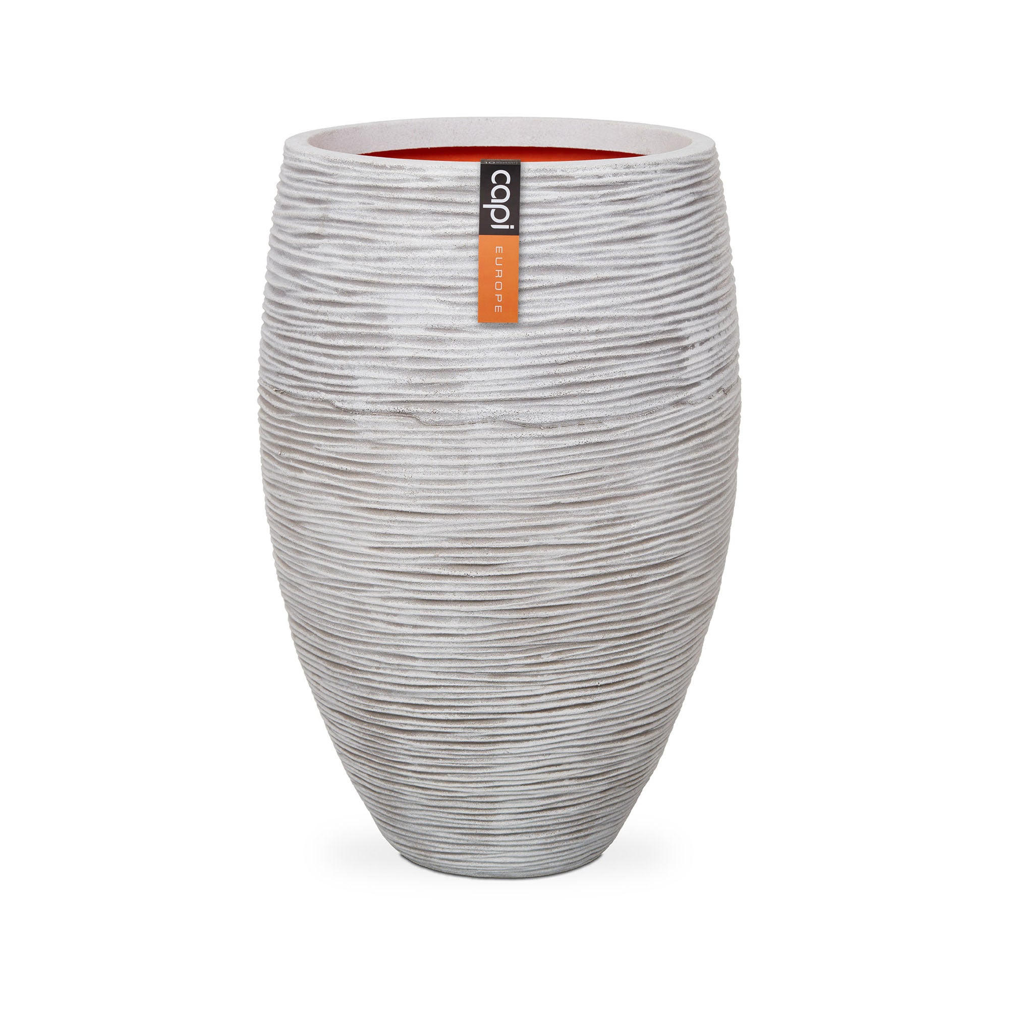 Buy Capi Nature rib round ivory - Indoor and outdoor pot | Bakker.com
