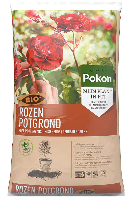 Buy Potting soil for roses - Organic 30 litres - Pokon | Bakker.com
