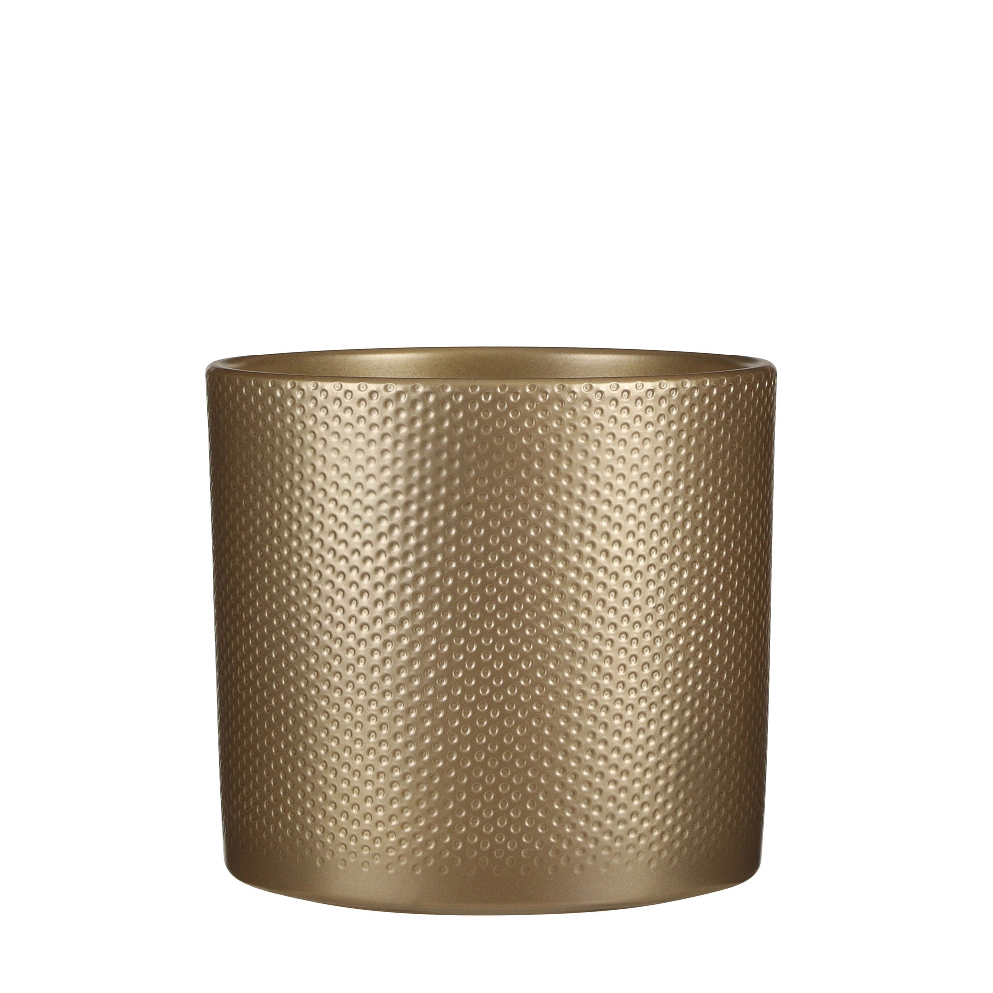 Buy Mica flower pot Era round gold relief - Indoor pot | Bakker.com
