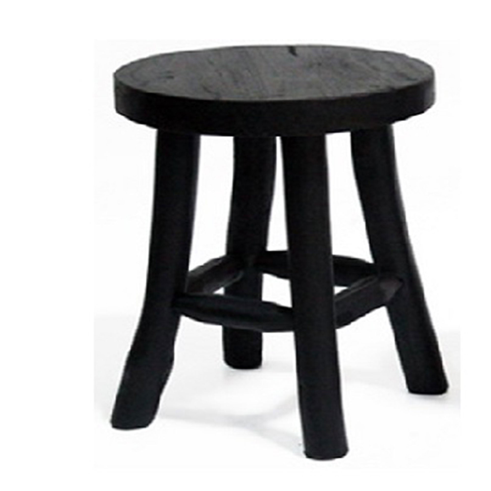 Buy Wooden stool round black | Bakker.com