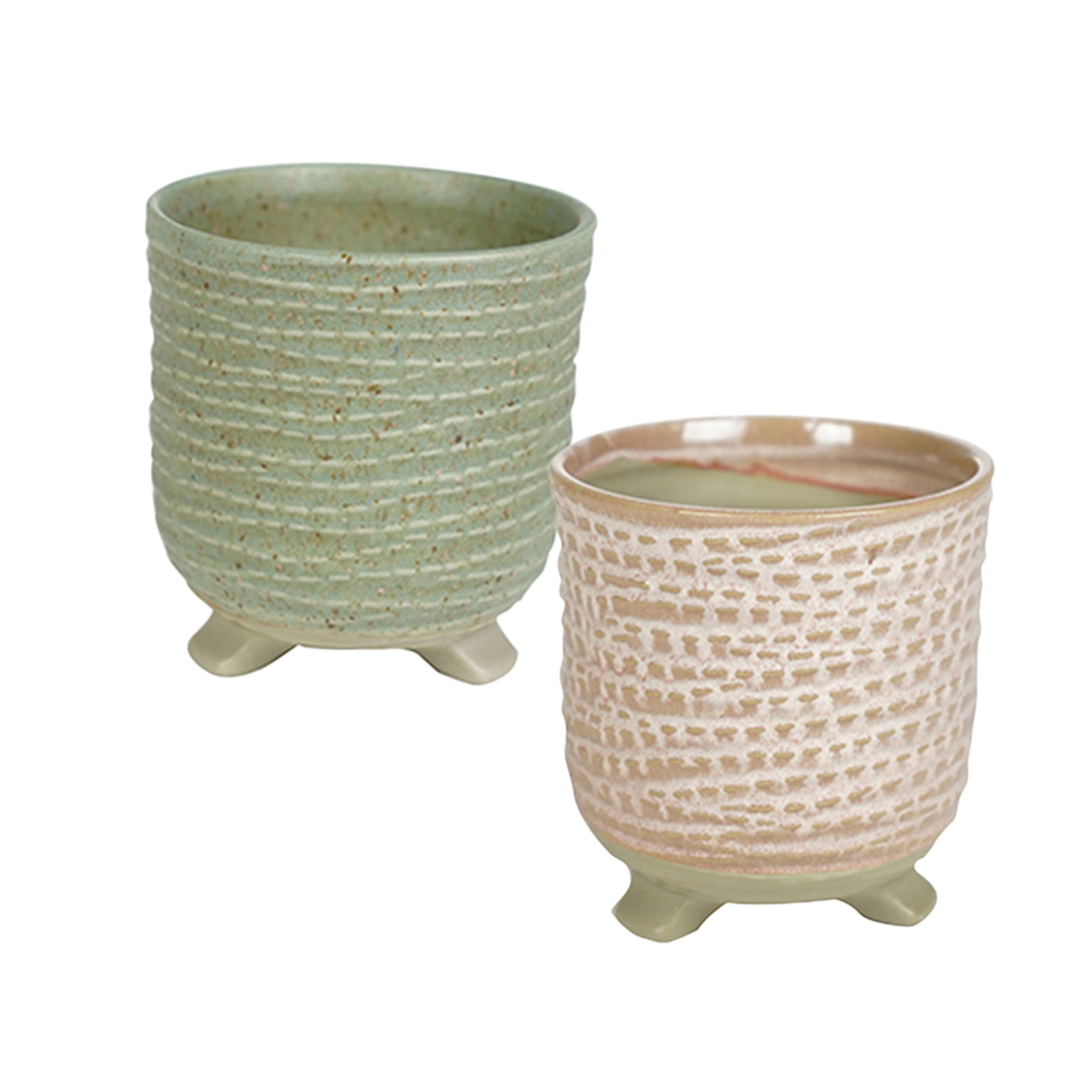 Buy 2x TS Flower Pot Bekka round green-pink - Indoor pot | Bakker.com