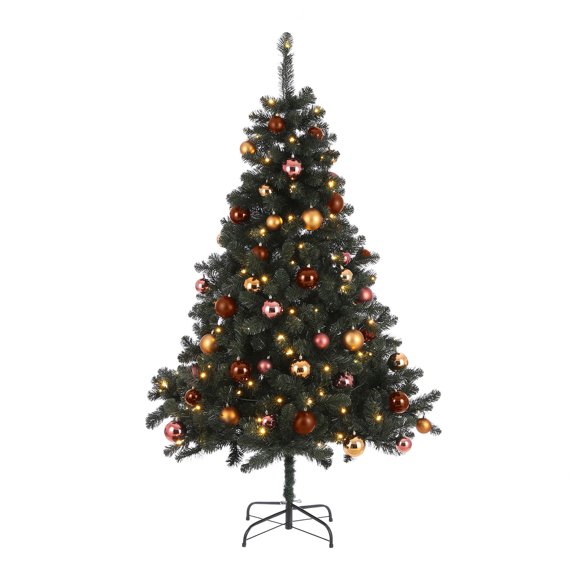 Buy Artificial Christmas tree Black Box Trees Fynn with ornaments and LED lighting Bakker
