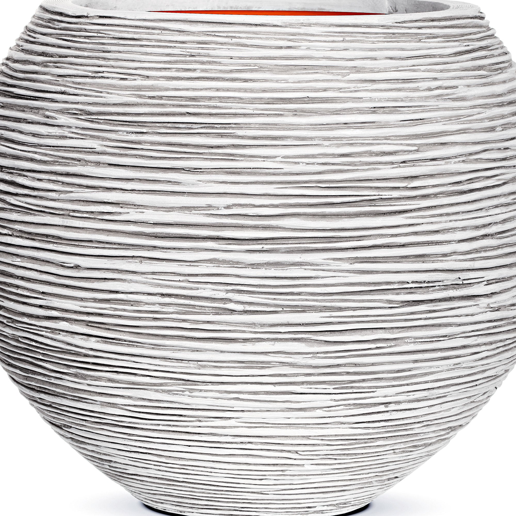 Buy Capi flower pot Nature Rib vase ball ivory — indoor and outdoor pot ...